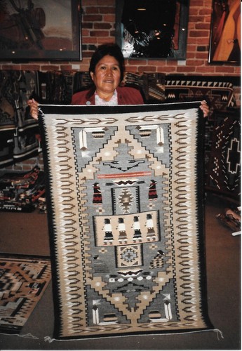 Burnham Navajo Rug by Anna Mae Barber New condition. Photo of weaver ...