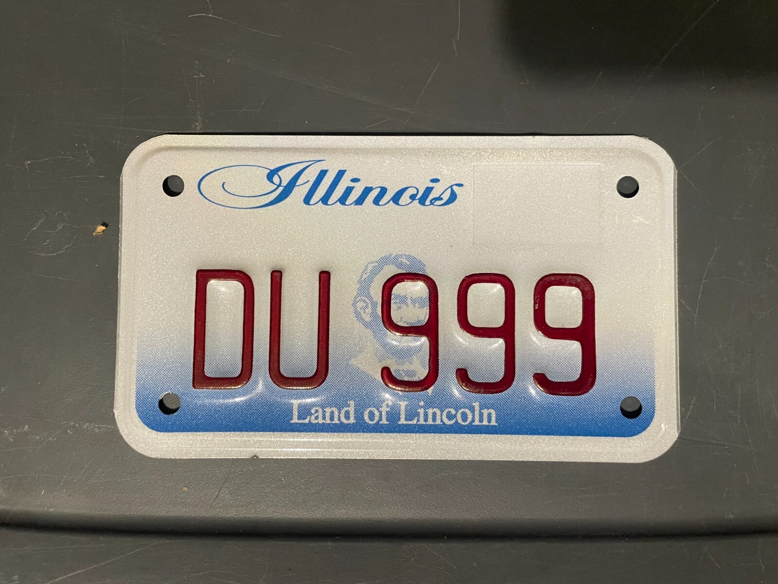ILLINOIS MOTORCYCLE LICENSE PLATE DU 999 | eBay