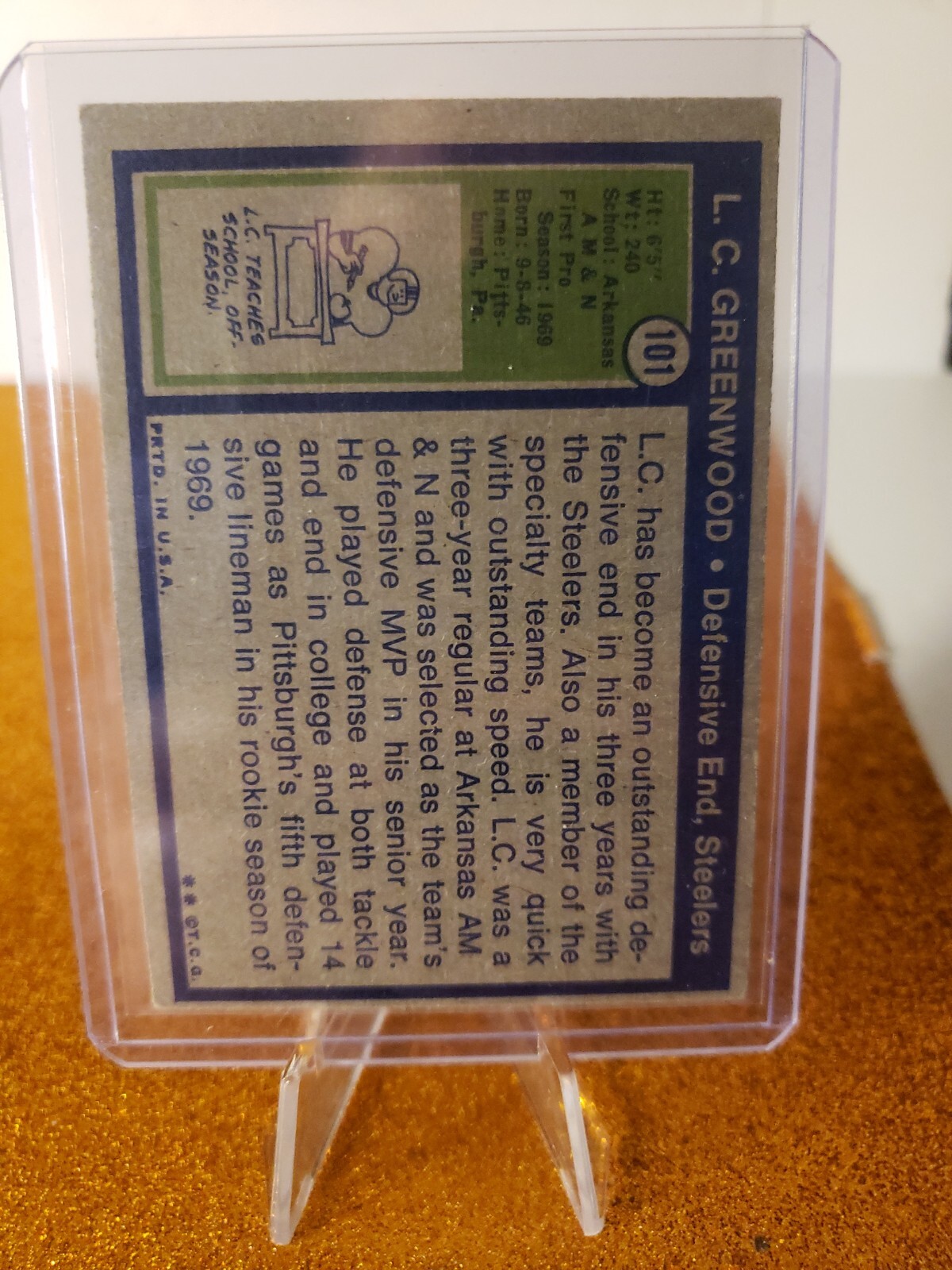 1972 Topps L.C. Greenwood #101 - Rookie - Pittsburgh Steelers 🏈🏈🏈 | eBay