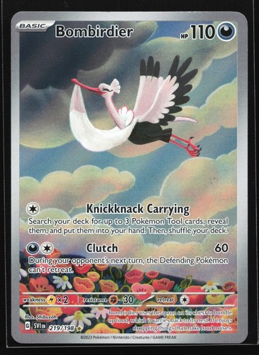 Pokemon Bombirdier 219/198 Scarlet & Violet Illustration Rare Full Art ...