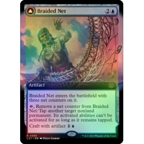 Foil Braided Net (extended Art) X4 M/NM Magic MTG The Lost Caverns Of ...