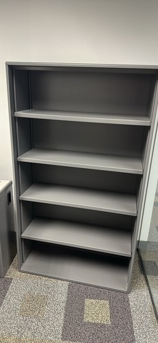 36"W x 14"D x 63"H Heavy Duty metal bookcase by Haworth Office ...