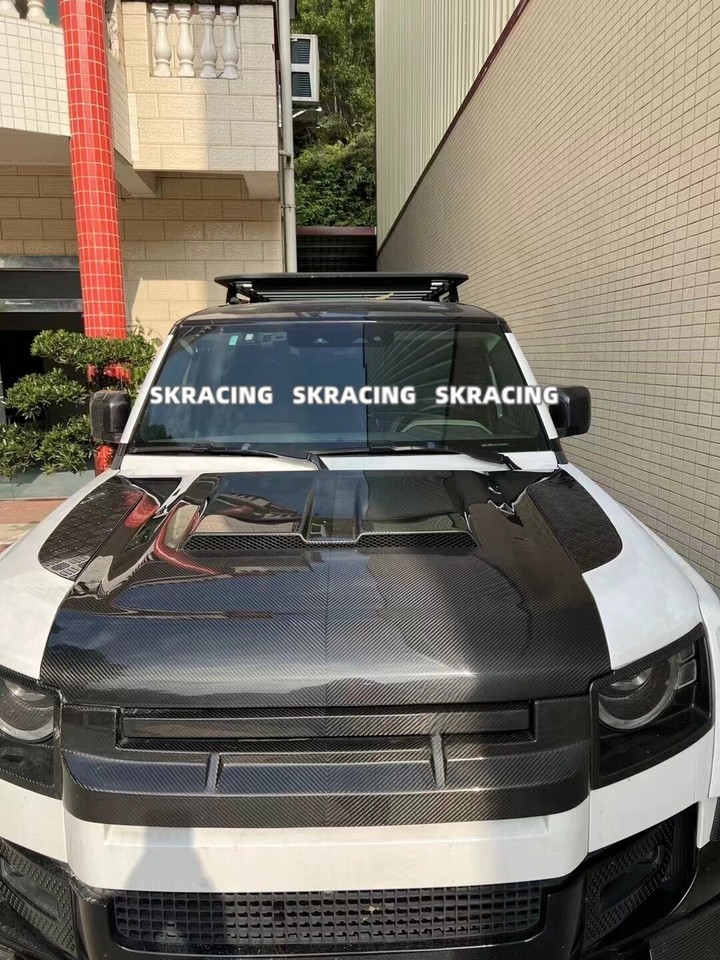 For Land Rover Defender 2020-24 Dry Carbon Fiber Front Hood Panels ...