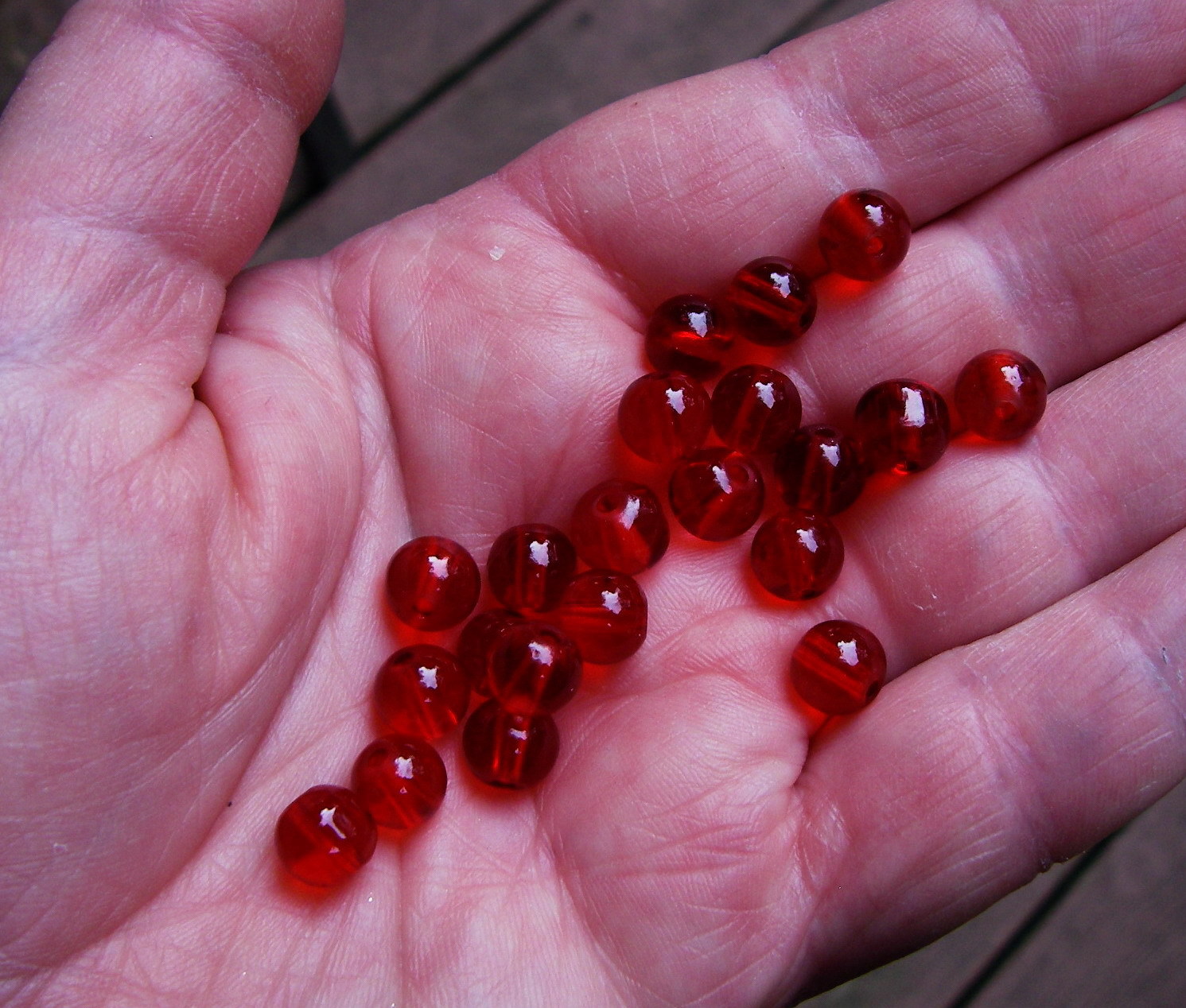 Fishing Premium Trout/Salmon/Steelhead Beads 8mm 35ct transparent red ...