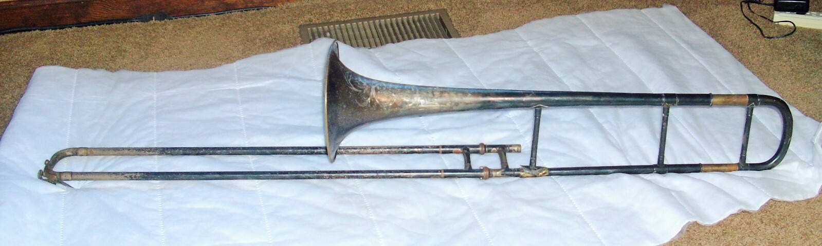 Vintage 1904 CG Conn Silver Plated Trombone for Restoration | eBay