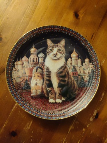 Danbury Mint Lesley Anne Ivory Plate Cats Around the World. Twiglet In ...