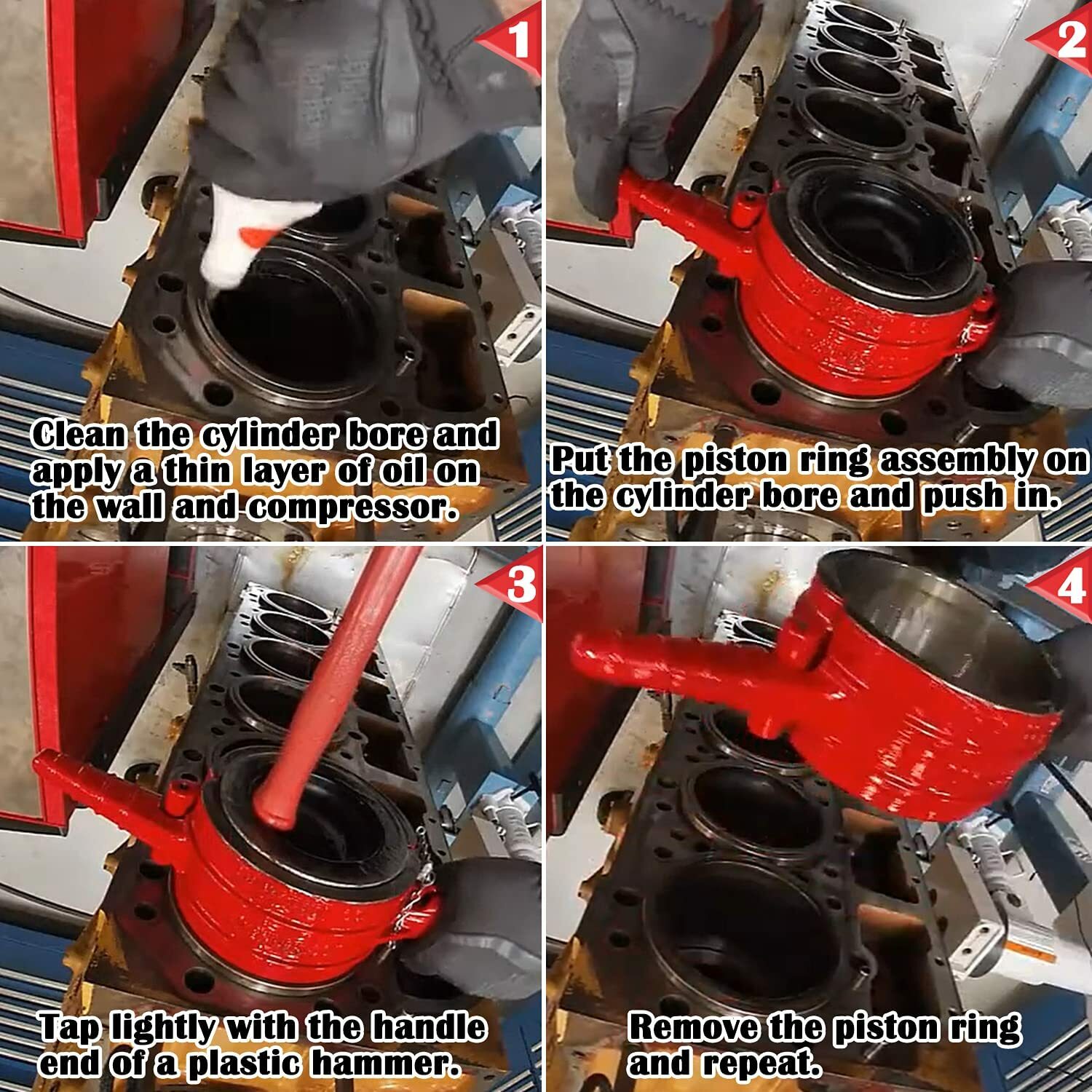 5299448 7040 Piston Ring Compressor Set for CAT Cummins ISX 3400/C-15 5 ...