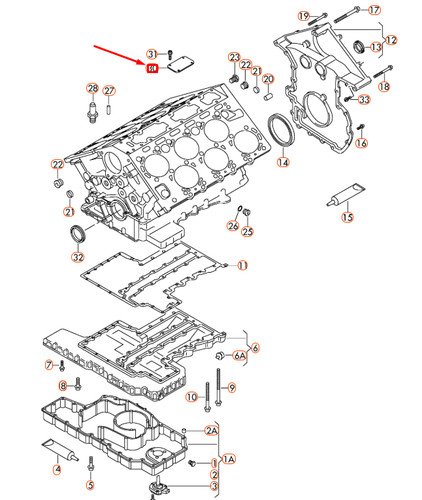 NEW VW TOUAREG 7L CYLINDER BLOCK ENGINE FLANGE 07C103185D OEM | eBay