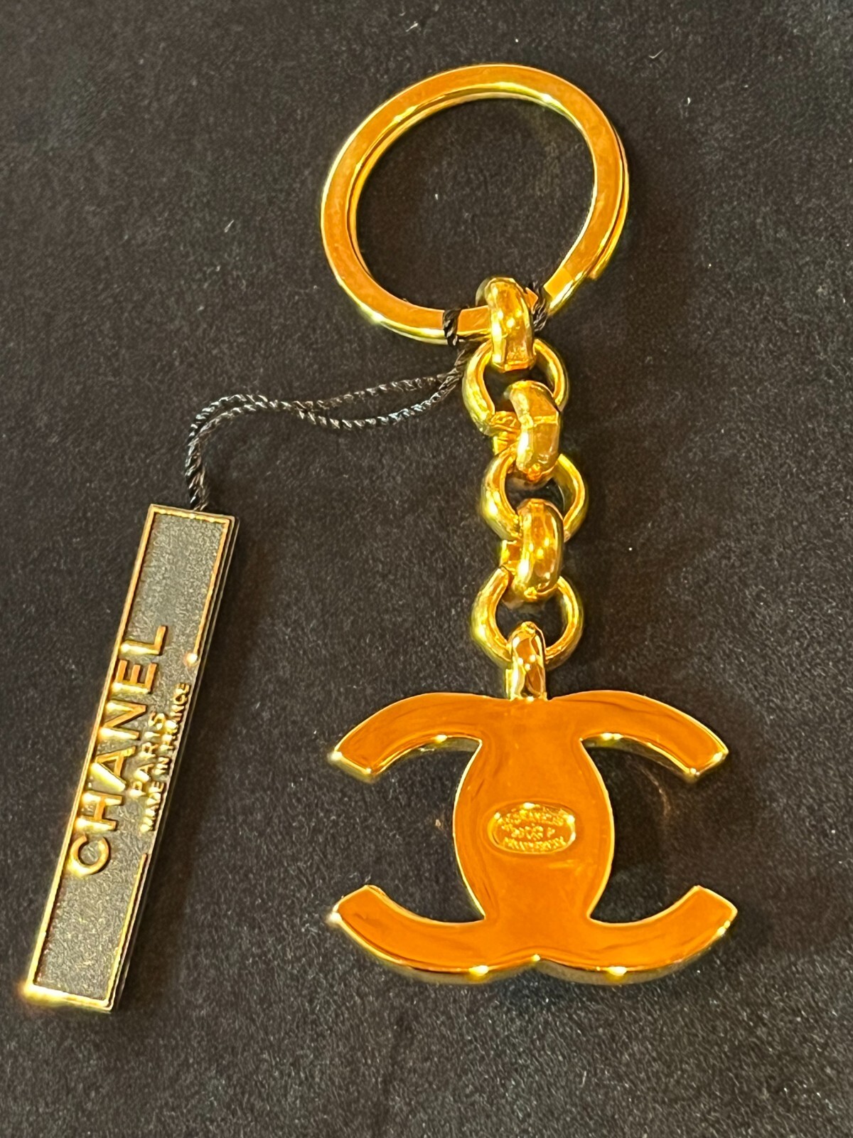 CHANEL Key holder ring Bag charm Chain Coco Vintage Rare CC Turn Lock ...