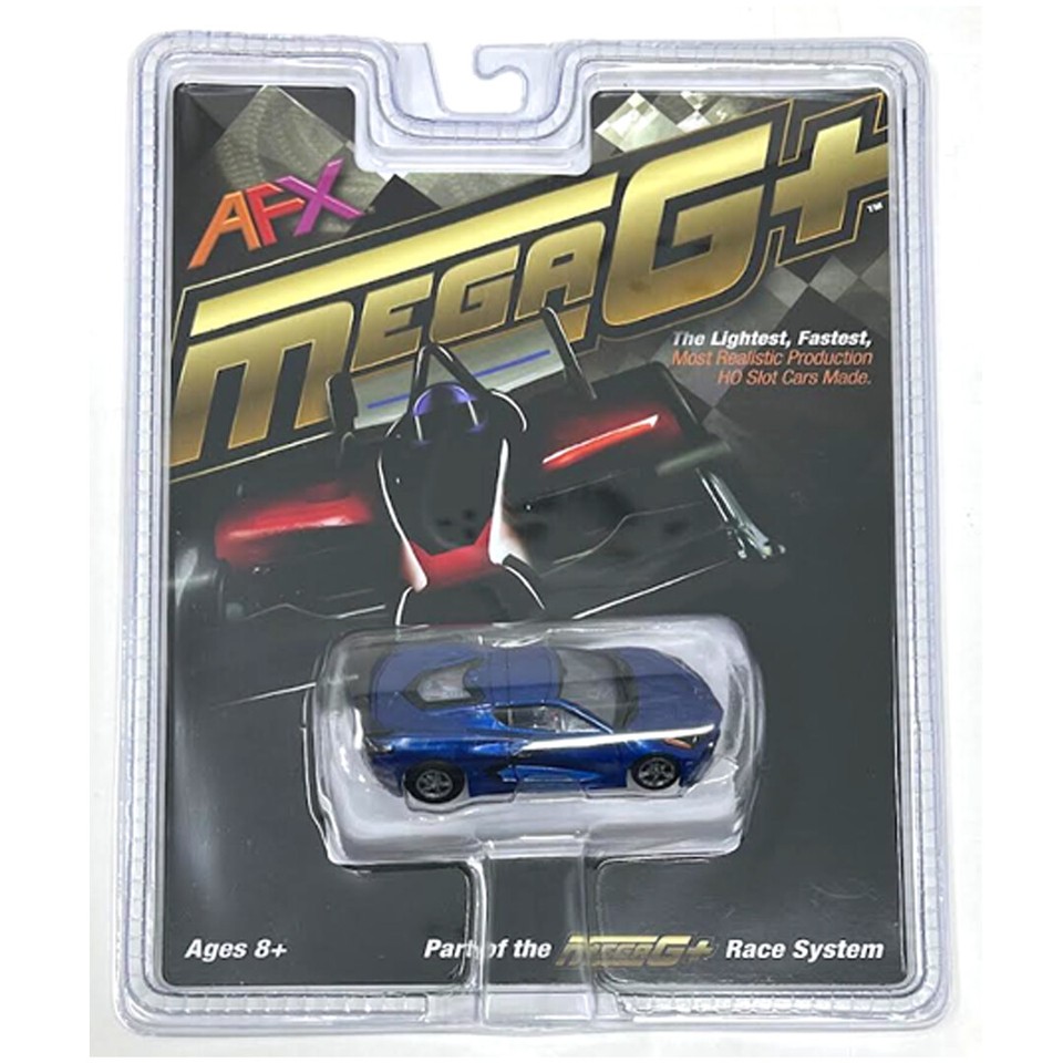 AFX 22094 Mega-G+ Corvette C8 Riptide Blue Metallic HO Slot Car | eBay