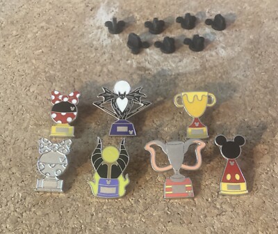 Hidden Mickey Disney Pins COMPLETE Set Of 7 Including Chaser Minnie ...