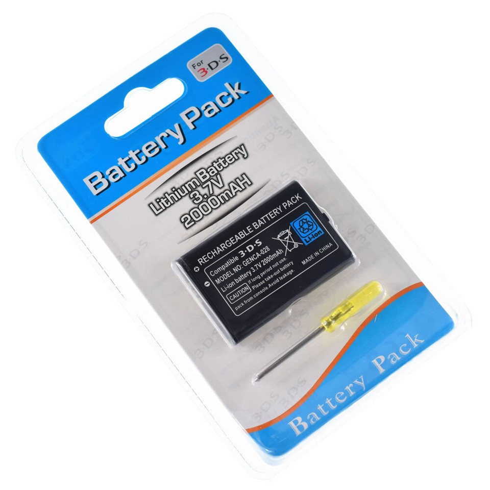 2pack New Battery Replacement for Nintendo 3DS 2DS CTR-003 001 2000mAh ...