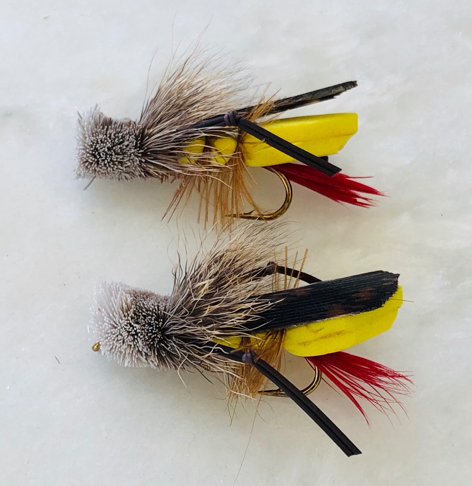 HOPPER PATTERN DAVES FOAM DRY FLY YELLOW TERRESTRIAL FLIES SIZE #10 x 5 ...