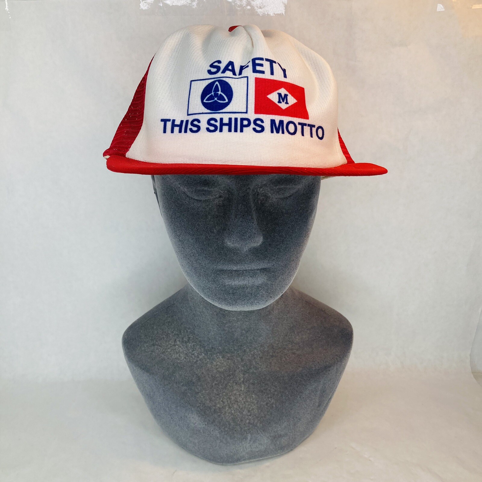 Safety This Ships Motto Logo Red White Blue Trucker M… - Gem