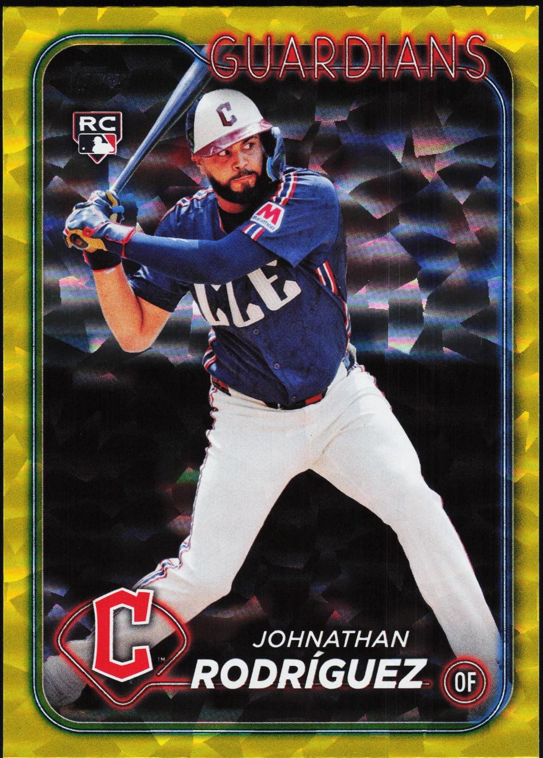 2024 Topps Update Series - Johnathan Rodriguez #US283 Yellow Crackle ...