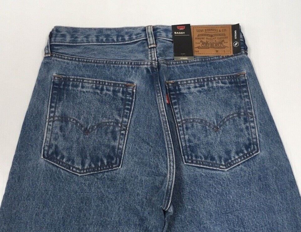 Levi's Levis Big E Vintage Washed Retro Baggy Rugged Strong Work Jeans ...