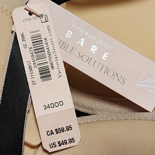 VICTORIA'S SECRET BARE Invisible Solutions Strapless/Multi-way Bra ...
