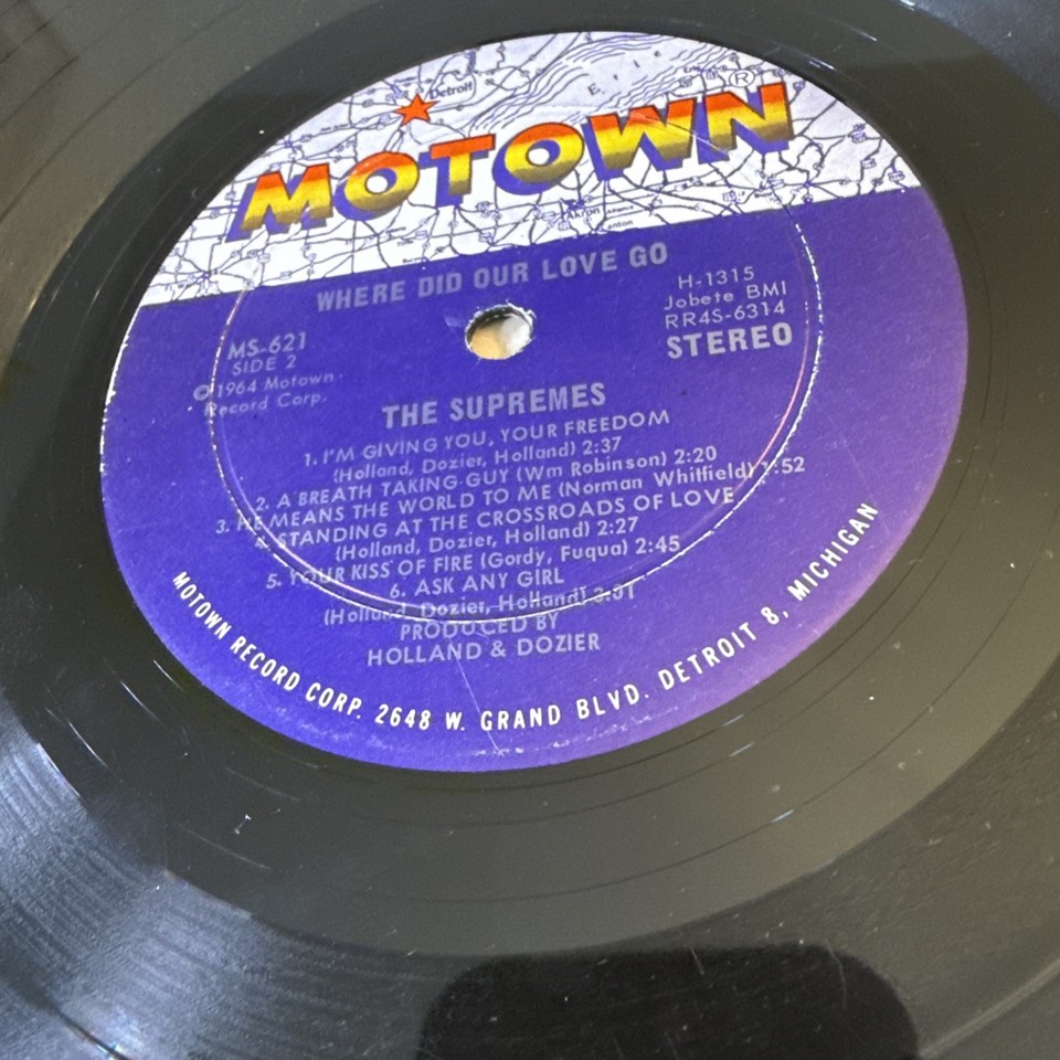 1964 The Supremes Where Did Our Love Go Motown LP Vinyl Record Album ...