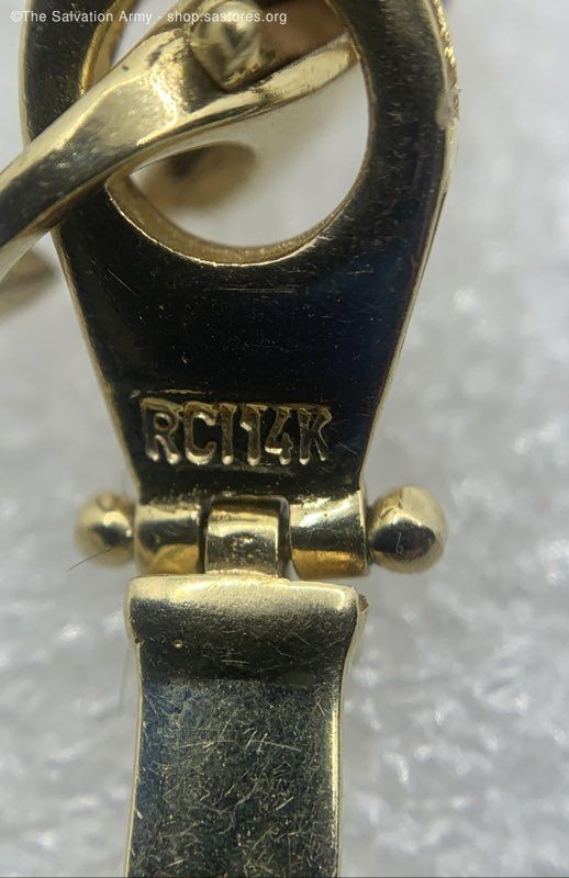 Marked 'RCI' 14K Yellow Gold Flower Link Necklace - 17.4g | eBay