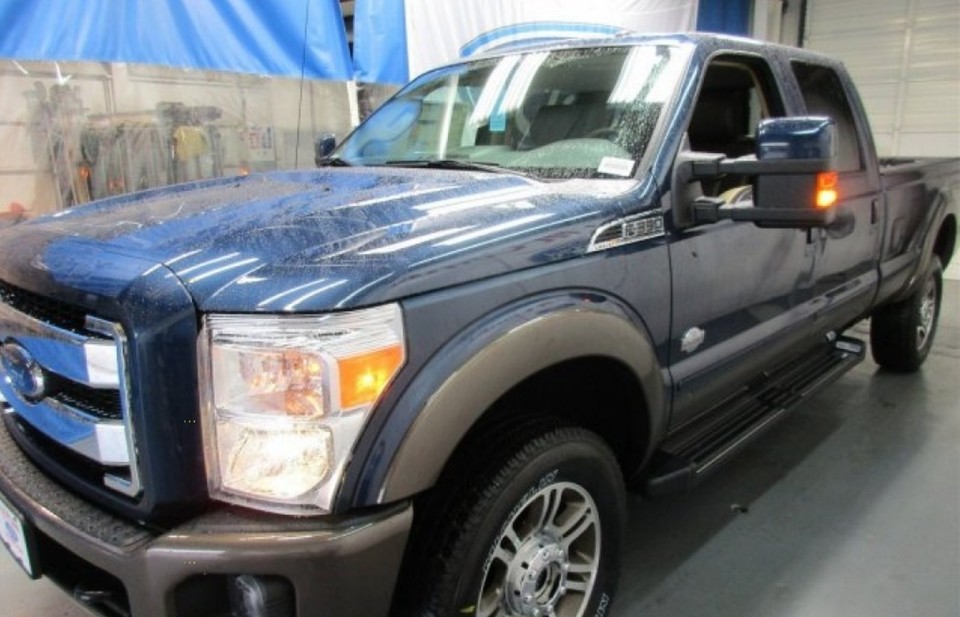 Painted Blue Jeans Chrome Grille Fits 11-16 Ford F250 F350 Super Duty ...