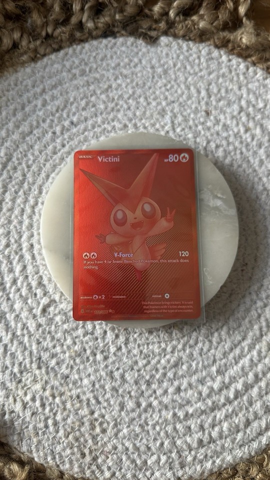 Pokemon TCG White Flare Victini Card Monochromatic Red, 172/086 | eBay