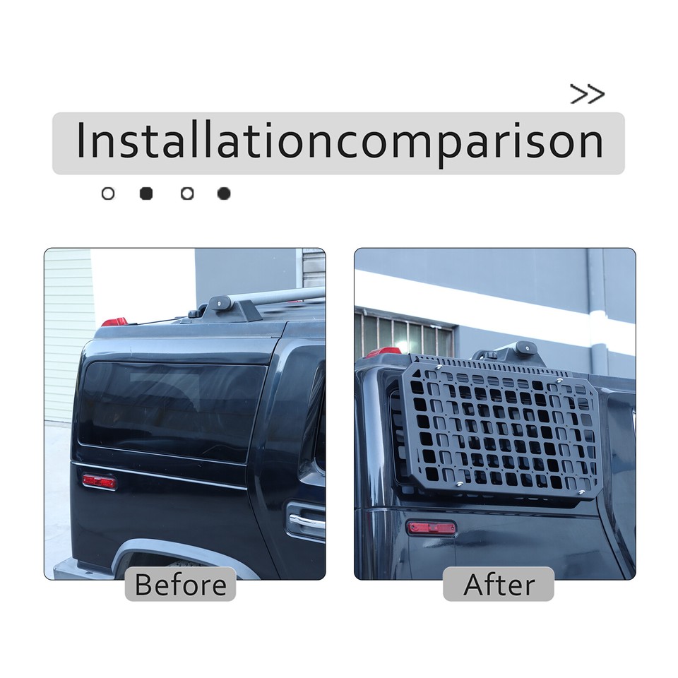 Fits For Hummer H2 2003-2009 Right Window Armor Moll Panel Black ...