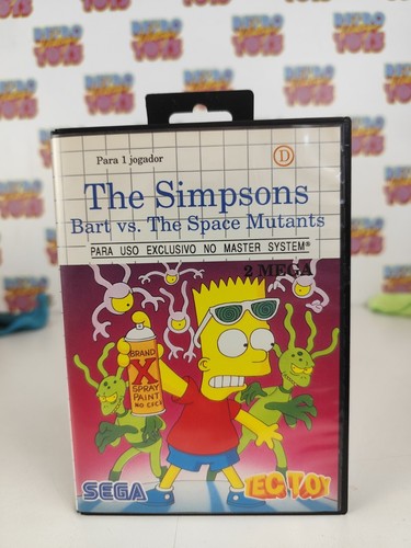 The Simpsons Bart Vs Space Mutants Tec Toy Sega Master System 2 Mega ...