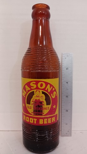 1950 "Mason's Old Fashioned Root Beer" (10 oz.) Soda Bottle FREE ...