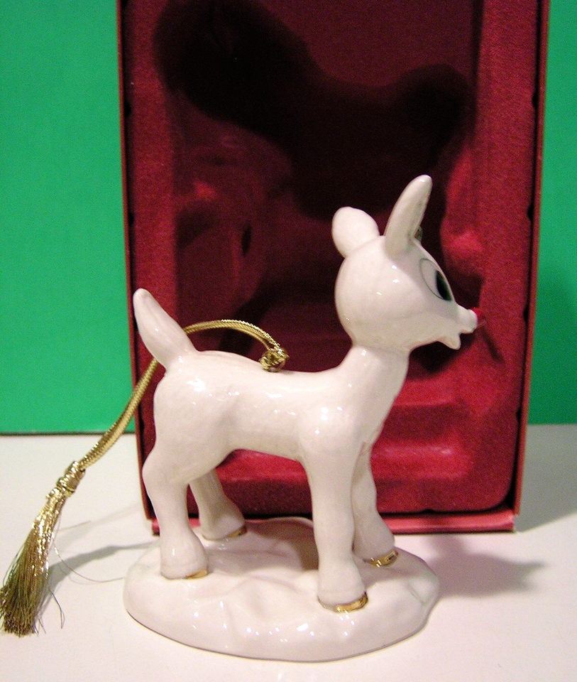 LENOX RUDOLPH'S SHINY Red NOSE Reindeer Disney Ornament -- -- -- NEW in ...