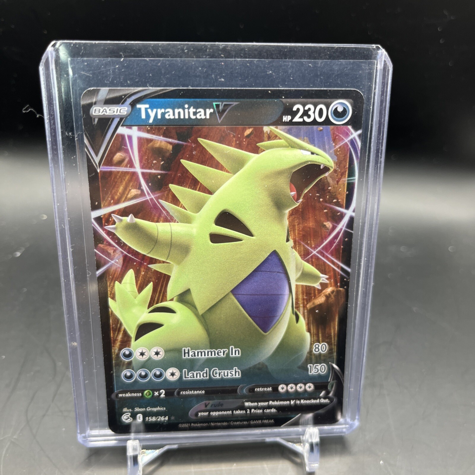 Tyranitar V 158/264 SWSH Fusion Strike Holo Ultra Rare 2021 Pokémon TCG ...