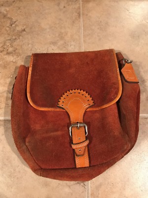Suede Satchel Vintage Rust Colored Bag Purse Handbag Buckel Closure | eBay