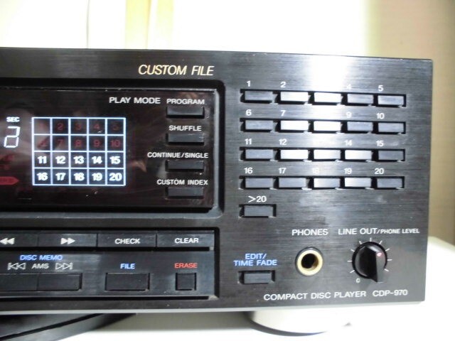 SONY CDP-970 Single Tray CD CD-R Disc PLAYER Vintage Confirmed ...