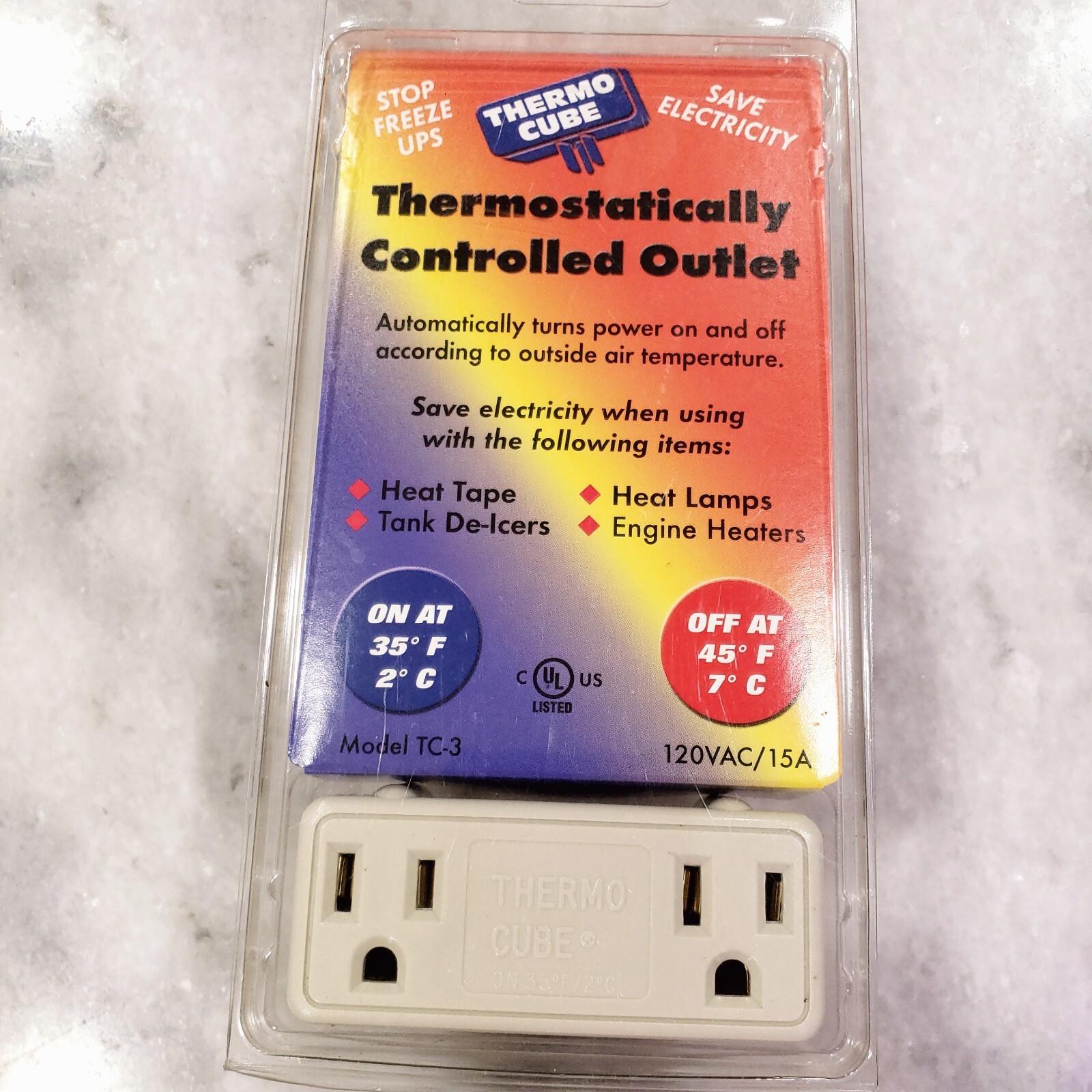 Thermo Cube: Thermostatically Controlled Outlet - Item #TC-3 | eBay