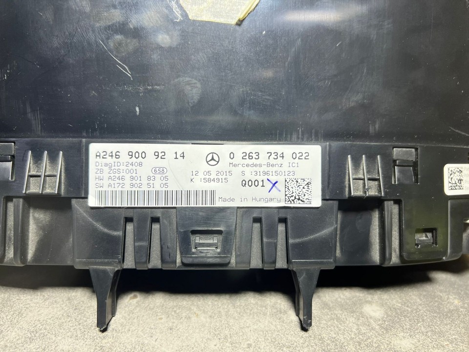 12-14 Mercedes-Benz W246 B-Class Instrument Cluster Speedometer A246 ...