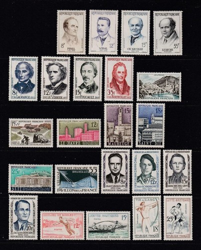 1958 FRANCE SHORT 48 STAMPS YEAR SET (2 PAGES) | eBay Australia