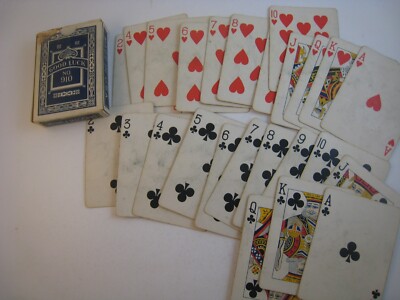 Antique C. 1900 NATIONAL GOOD LUCK PLAYING CARDS, 51/52, BOX | eBay