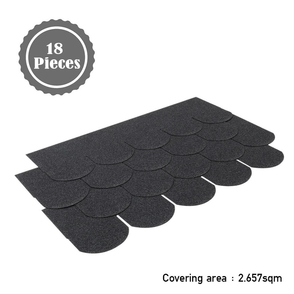 18PCS Asphalt Shingles Felt Roofing Shingles Shed Roof Sheet Tiles Self ...