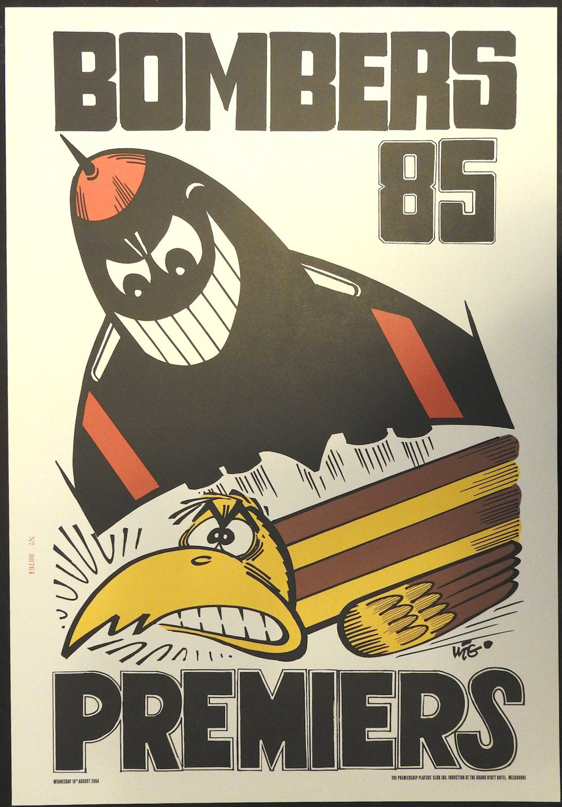 1984 and 1985 Essendon Limited Edition Weg Premiers poster Bombers ...