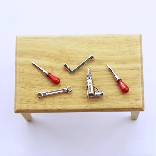 5PC Dolls House 1:12TH Scale Miniatures Electric Drill Screwdriver ...