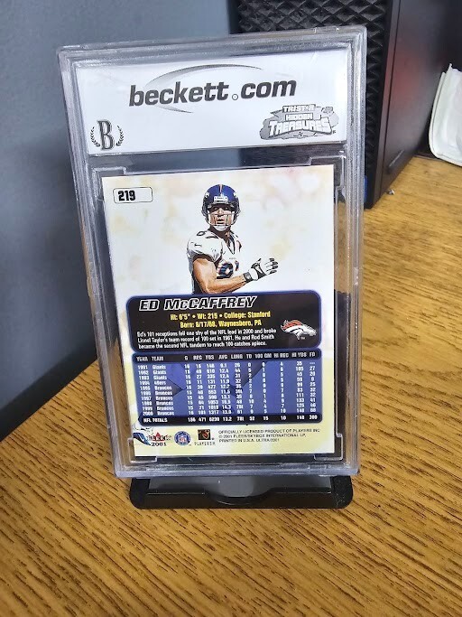 2001 FLEER ULTRA FOOTBALL CARD ED McCAFFREY # 219 BCCG 10 | eBay