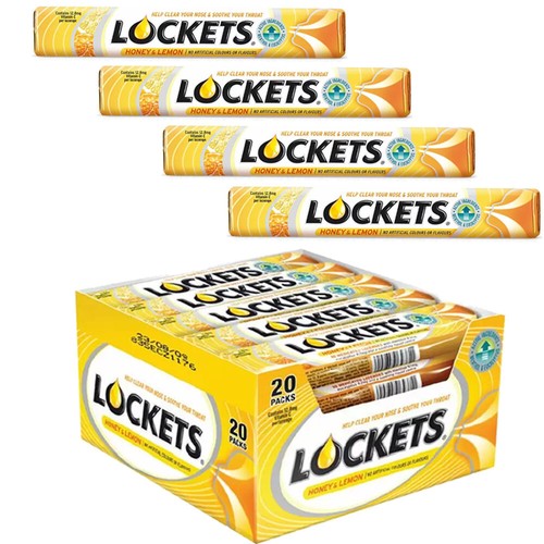 Lockets Honey & Lemon, Extra Strong, Cranberry & Blueberry With Menthol ...