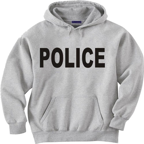 Police hooded sweatshirt hoodie Men's size sweat shirt police ...