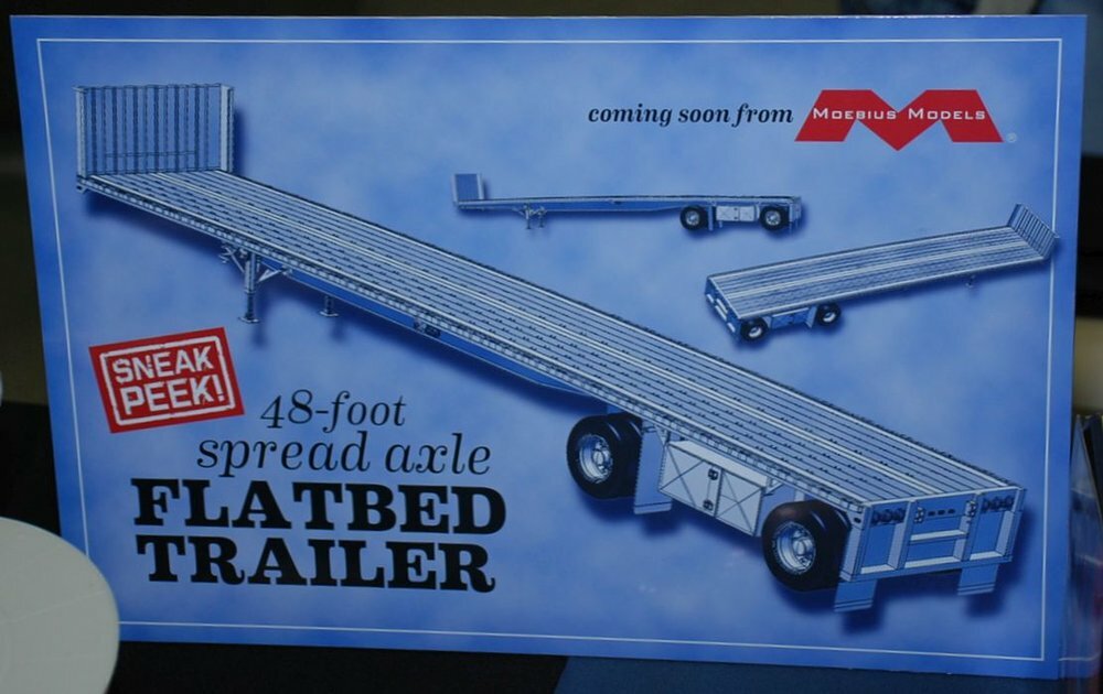 MOEBIUS 1/25 48' Flatbed Trailer w/Cambered Deck MOE1304 | eBay