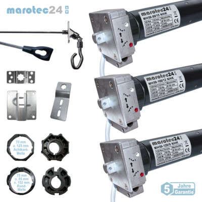 Rolladen Motor Markisen Antrieb Rolltor Rohrmotor NHK 80, 100, 120 Nm ...