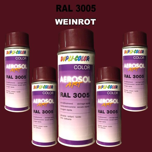 5 Bombes De Peinture Dupli Color RAL 400 Ml RAL 3005 VIN ROUGE | eBay