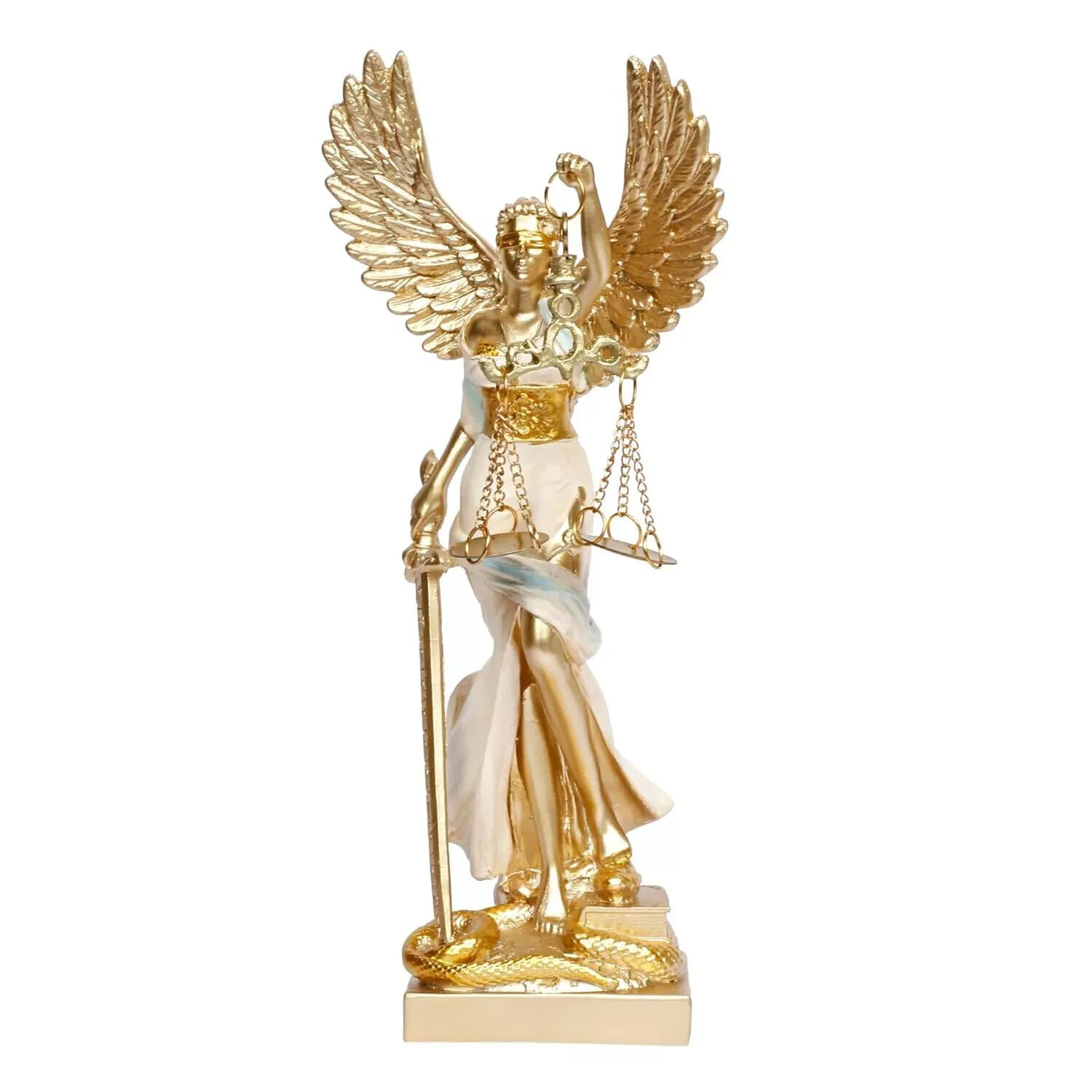 Polyresin Blind Folded Egyptian Angel Justice Law Lady Idol Statue ...