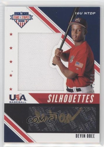 2020 Panini USA Baseball Stars & Stripes Black Gold /44 Devin Obee #USJ ...