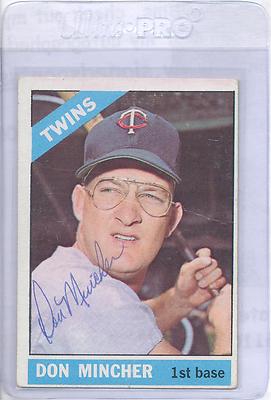 Don Mincher 1966 Topps #388 Signed Baseball Card Minnesota Twins ...
