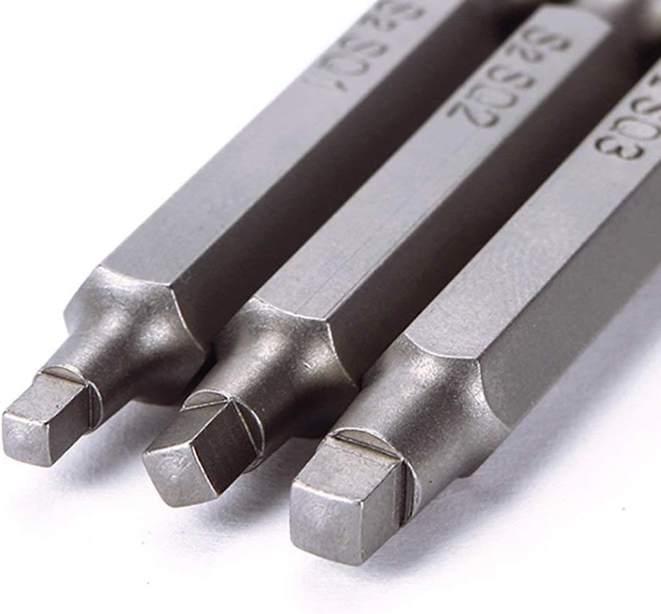 Professional Grade 3 Set Magnetic Square Head Screwdriver Bits, SQ1 SQ2 ...