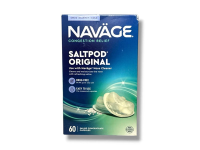 NEW Navage Saltpod Original 60 Saline Concentrate Capsules Exp 5/2028 ...